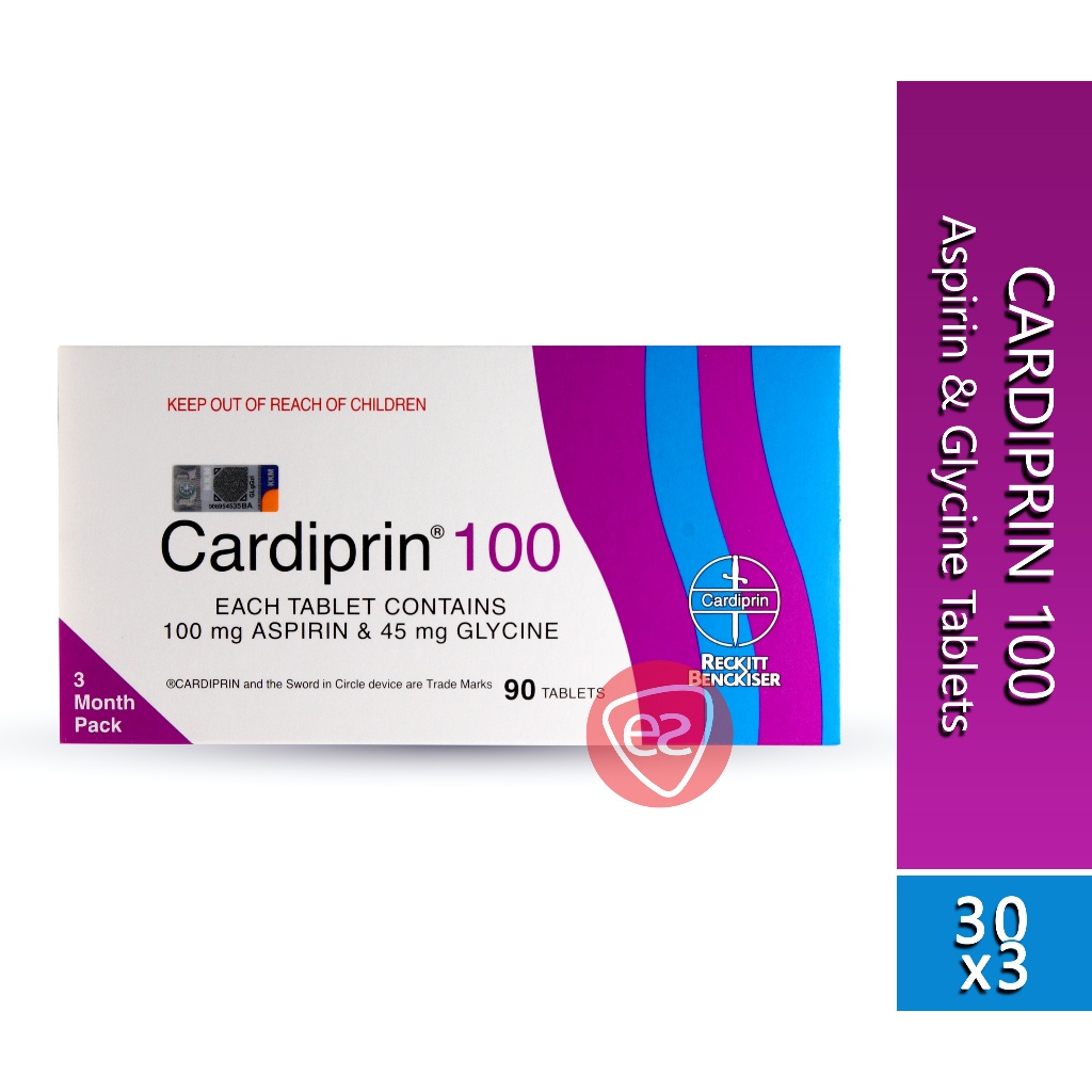 Cardiprin 100 (Aspirin & Glycine) Tablet ( 30s / 90s ) | Shopee Malaysia