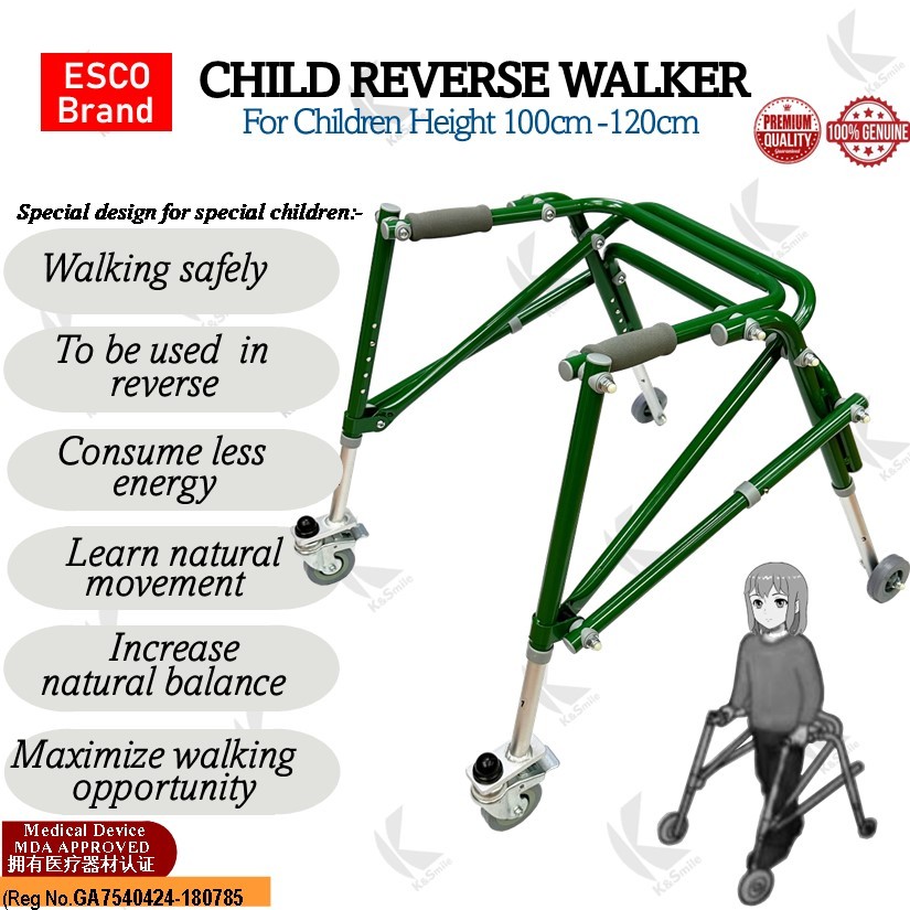 Esco Child Reverse Walker/Tongkat beroda kanak-kanak/儿童训练助行器 | Shopee ...