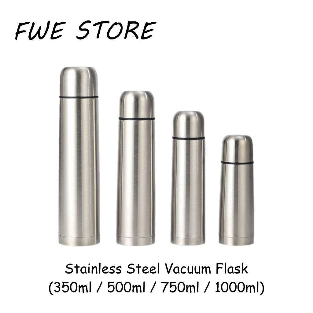 HOMAZ Stainless Steel Vacuum Flask (350ml / 450ml / 800ml / 1000ml) 子弹头真空保温杯 304不锈钢 水杯车载水壶 ...
