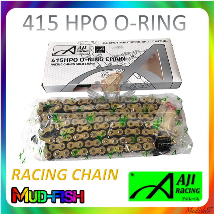 RANTAI EMAS AJI RACING 415 HPO 132L ORING O-RING CHAIN (GOLD) | Shopee ...