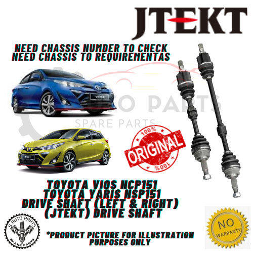 TOYOTA VIOS NCP151 / YARIS NSP151 DRIVE SHAFT (LEFT & RIGHT) DRIVE ...