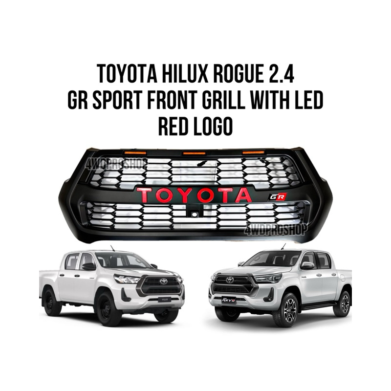 Toyota Hilux Rogue 2.4 GR LED Front Grill rogue front GR SPORT grill ...