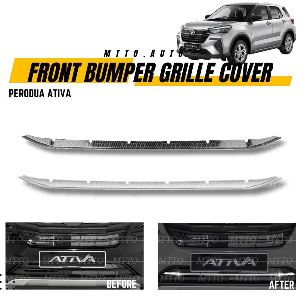 MTTO Perodua Ativa Exterior Car Front Bumper Garnish Front Grille Cover ...