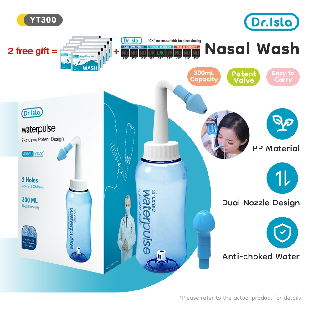 Dr.Isla Nasal Wash System Neti Pot Cleaner Irrigation for Allergic ...