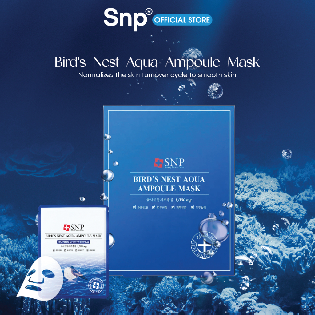 SNP Bird's Nest Aqua Ampoule Mask (5s) | Shopee Malaysia