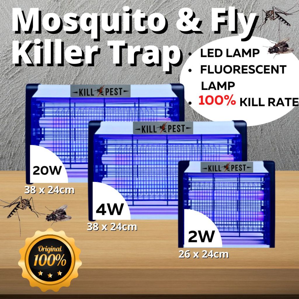 2W/4W/6W/20W LED/Fluorescent Electric Mosquito Killer/Fly Killer Trap Lamp/Perangkap Nyamuk ...