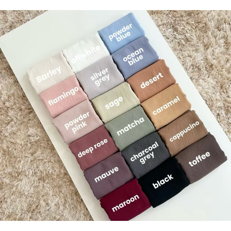 ironless shawl Korean chiffon crinkle Ukuran Shawl Lebar : 28 inch ...