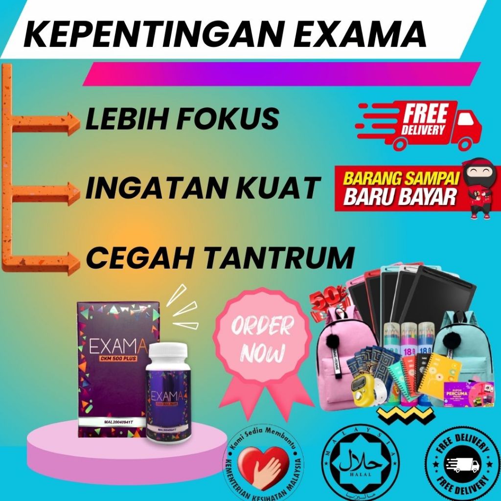 [EXAMA HQ]Exama Minda Cerdas Original HQ 100% Vitamin Minda Kanak Brain ...