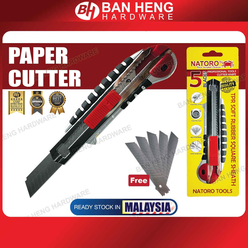 【READY STOCK】NATORO PAPER CUTTER FOC 5PCS BLADE (500#) | Shopee Malaysia
