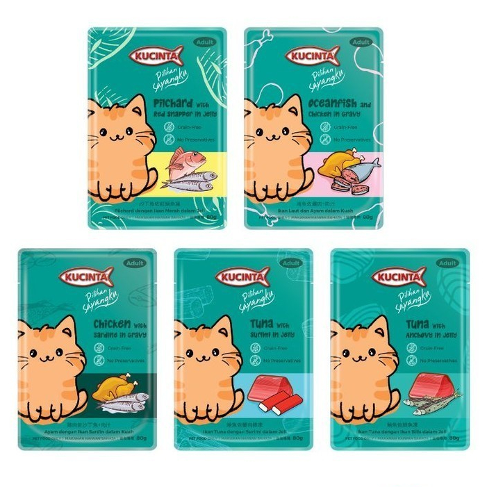 Kucinta Pouch Wet Food Pet Food 80g | Shopee Malaysia