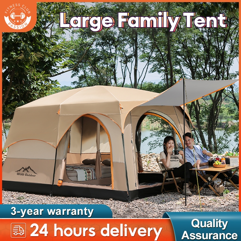 Passion Family Tent Waterproof Khemah Besar 5 8 12 Person Large khemah ...