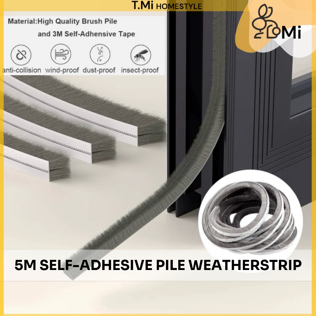 TMi Door Draft Stoper 5 Meter Door Seam Sealing Strips Sliding Window ...