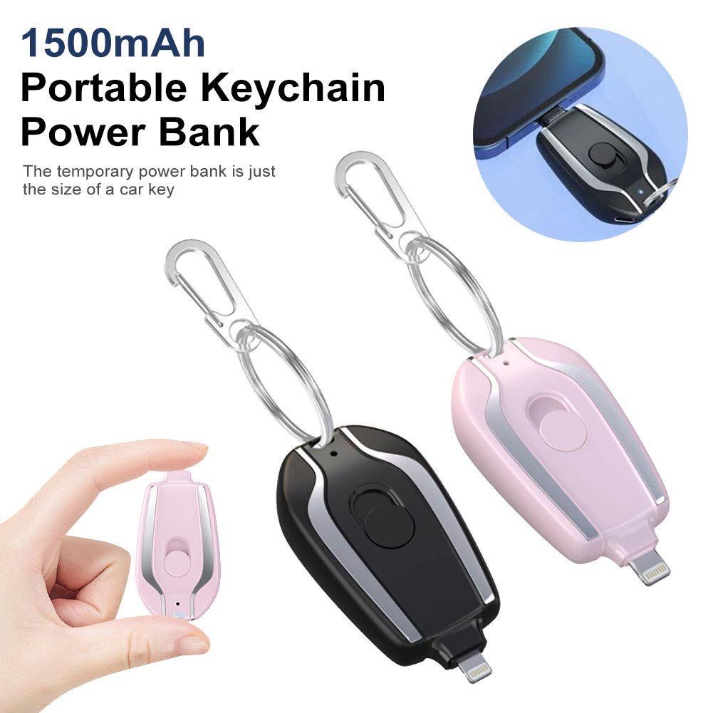 1500mAh Portable Power Bank Keychain Charger For Type-C IP Ultra ...