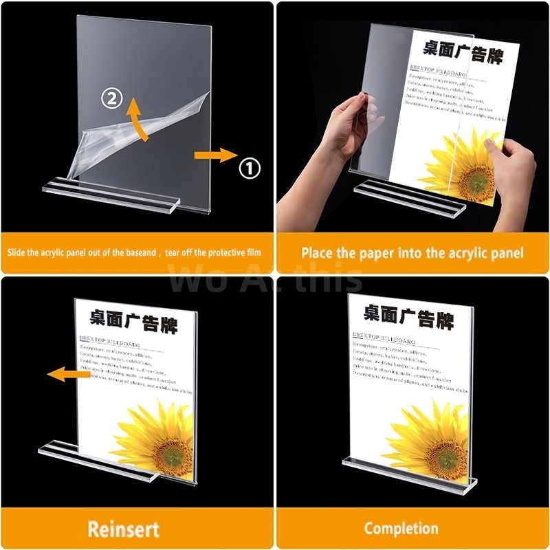 Acrylic Stand Acrylic Display Stand Acrylic Poster Menu Holder Clear ...