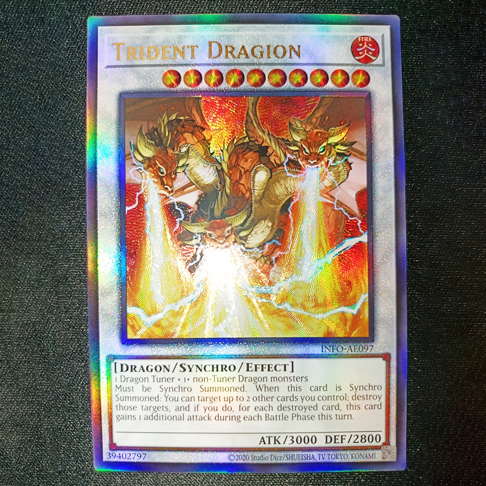 YUGIOH INFO-AE097 Trident Dragion [UTR/ UR/SER] | Shopee Malaysia