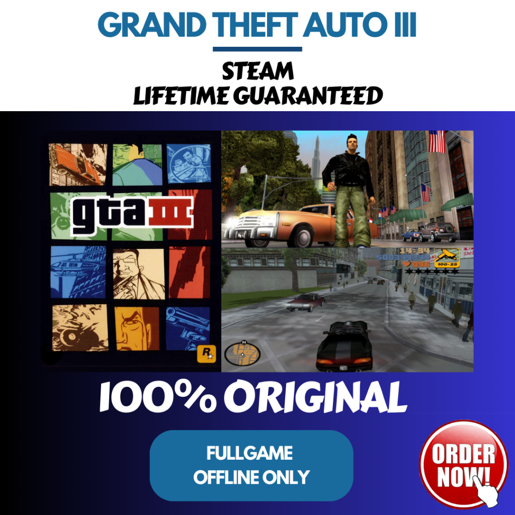[STEAM] Grand Theft Auto 3 | Account | Full Game | PC | LIFETIME SUPPORT 🔥 | Shopee Malaysia