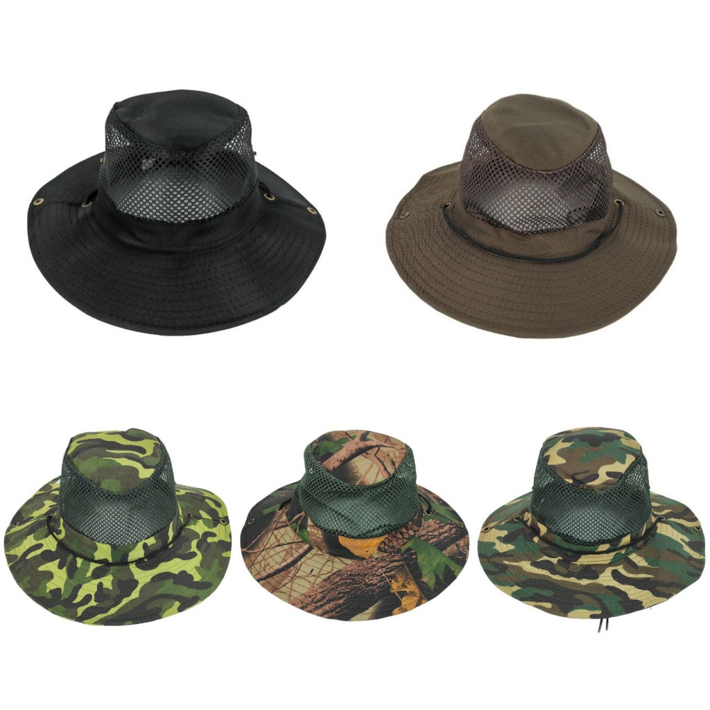 Camping Hat Cap Topi Cowboy Hat Hiking Bucket Hat Jungle Cap Hat Boonie ...