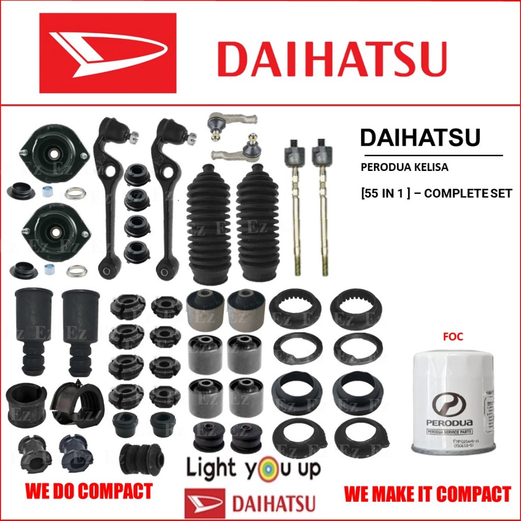 [49 IN 1 ] FOC OIL FILTER - FRONT LOWER ARM STEERING RACK ABSORBER COIL ...