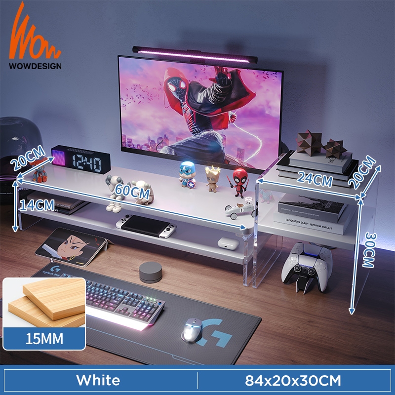 Monitor Riser Acrylic Monitor Stand Monitor Rack Computer Stand PC ...