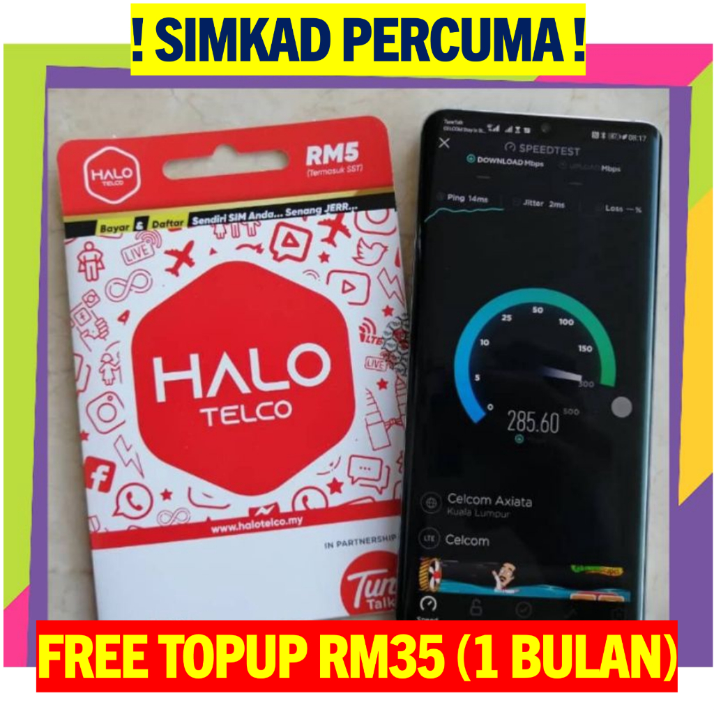 [FREE RM35] SIMKAD HALO TELCO | HALO EPIK 4G 5G | COVERAGE CELCOM ...