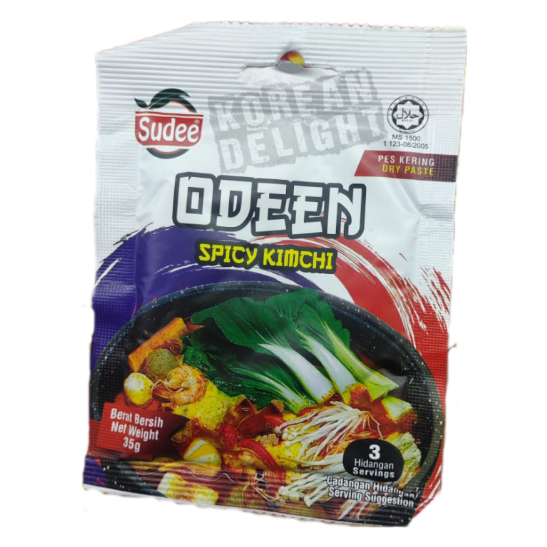 SUDEE Korean Pes Segera Instant - Odeen Spicy Kimchi - 35 gram (Korean ...