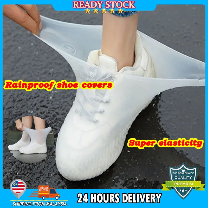 Reusable Waterproof Rain Shoes Covers Anti-slip Silicone Outdoor Rain ...