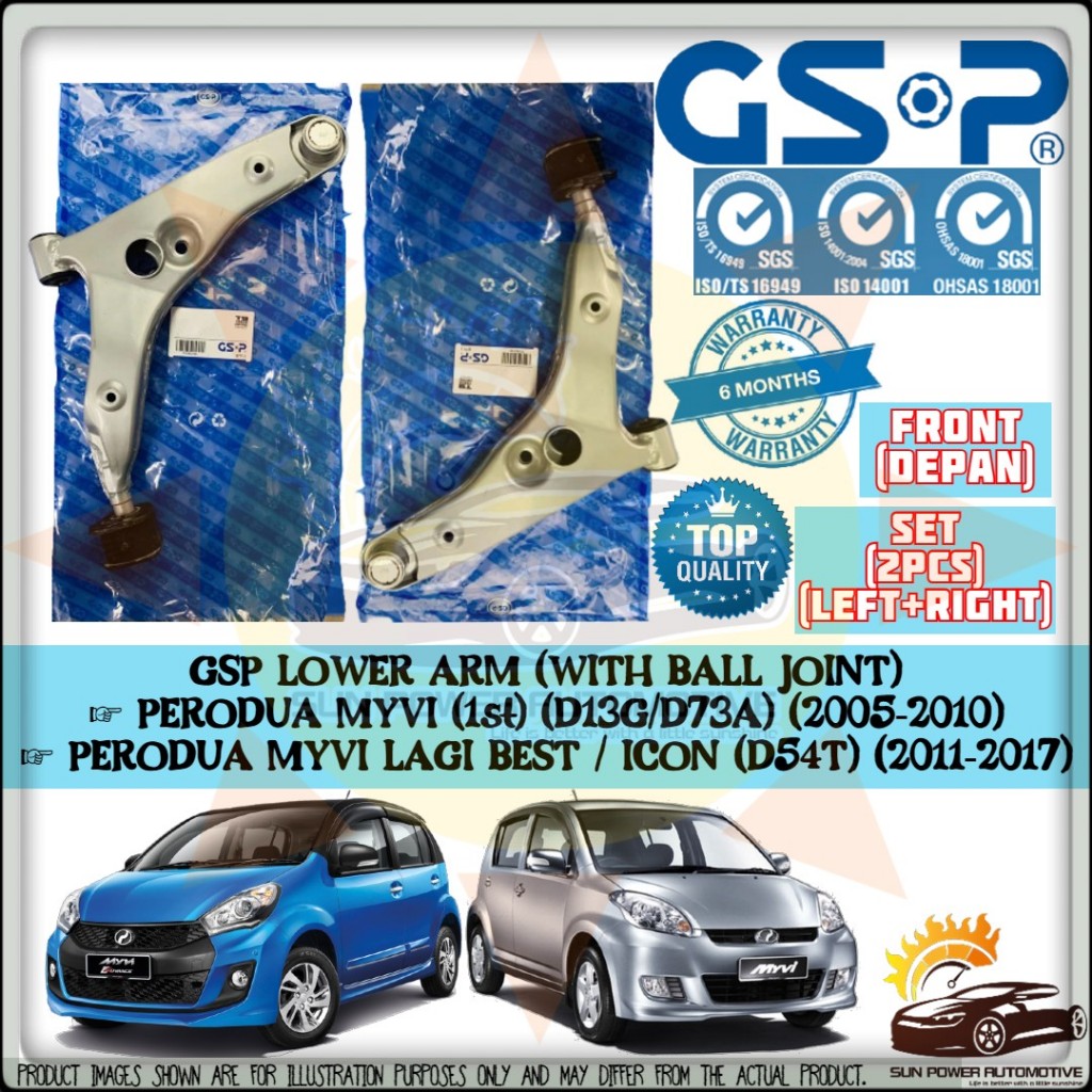 Perodua Myvi Old / Icon / Lagi Best (2005-2017) GSP LOWER ARM SET ...