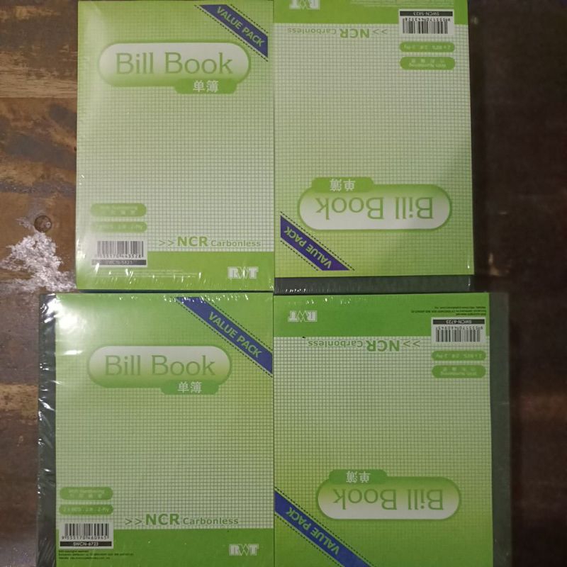 bill book value pack NCR carbonless 2ply x 80' bill book with numbering ...