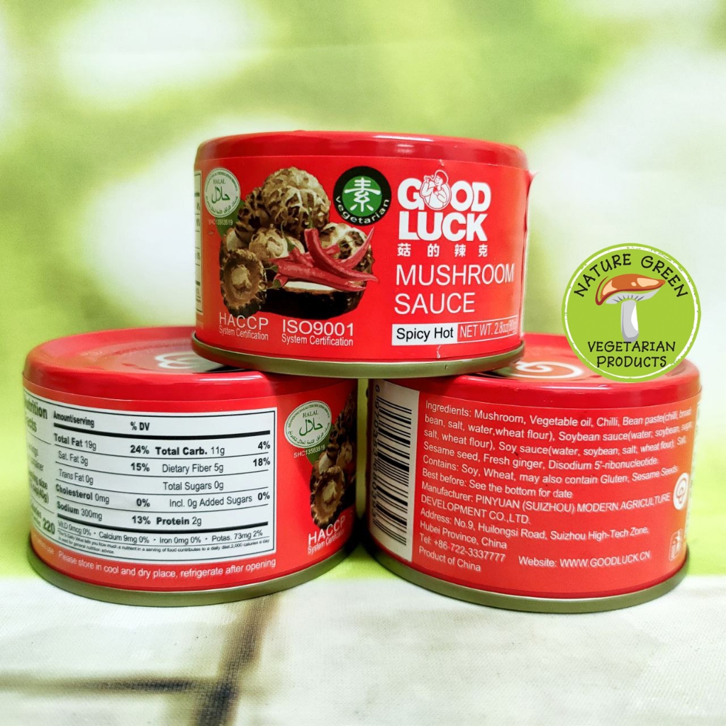 GOOD LUCK, Vegetarian Mushroom Sauce Spicy (80G) 菇的辣克 辣味香菇酱/素瓜仔肉 ...