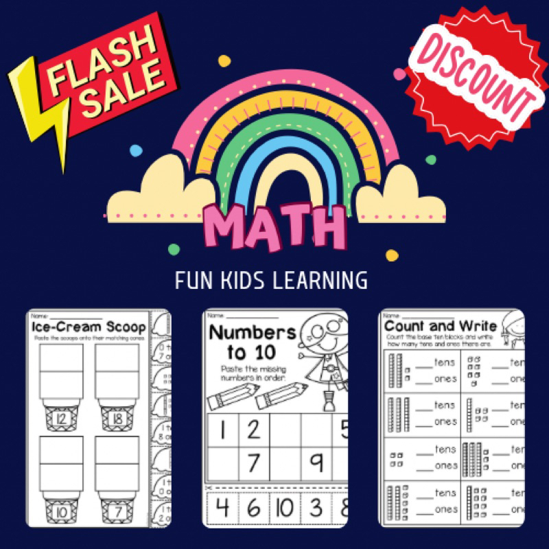 MATHEMATICS FUN KIDS LEARNING Kindergarten Place Value Worksheets ...