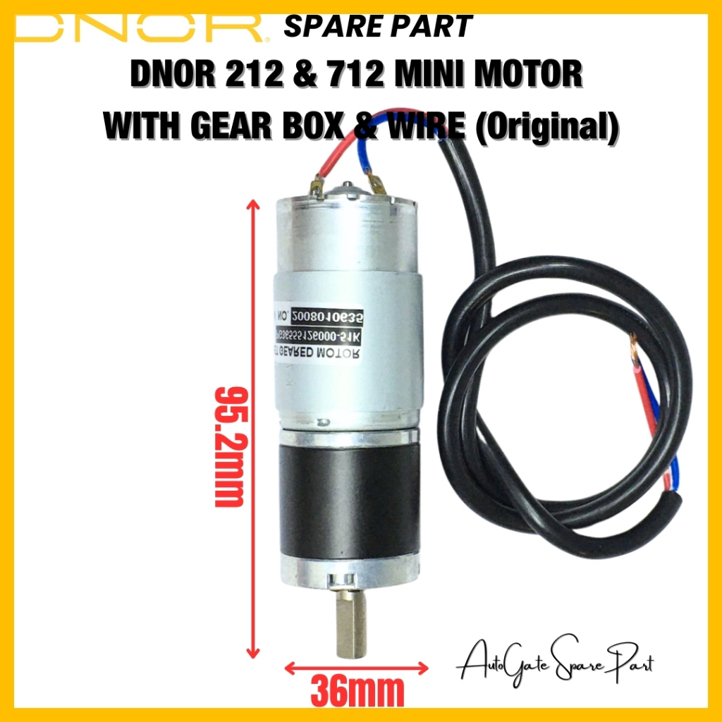 DNOR 212/712/212K Arm Autogate Mini Motor With Gear Box & Wire ...