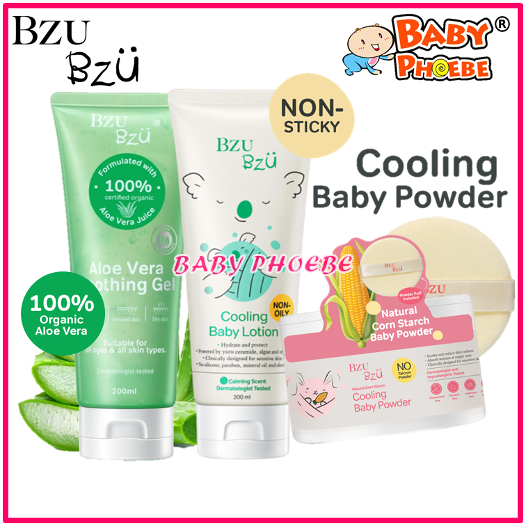 BZU BZU Cooling Baby Powder Pure Constrach Puff /Cooling Baby Lotion ...