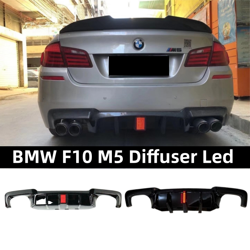 BMW F10 M5 Rear Diffuser With Led BODYKIT Rear Lip | Shopee Malaysia