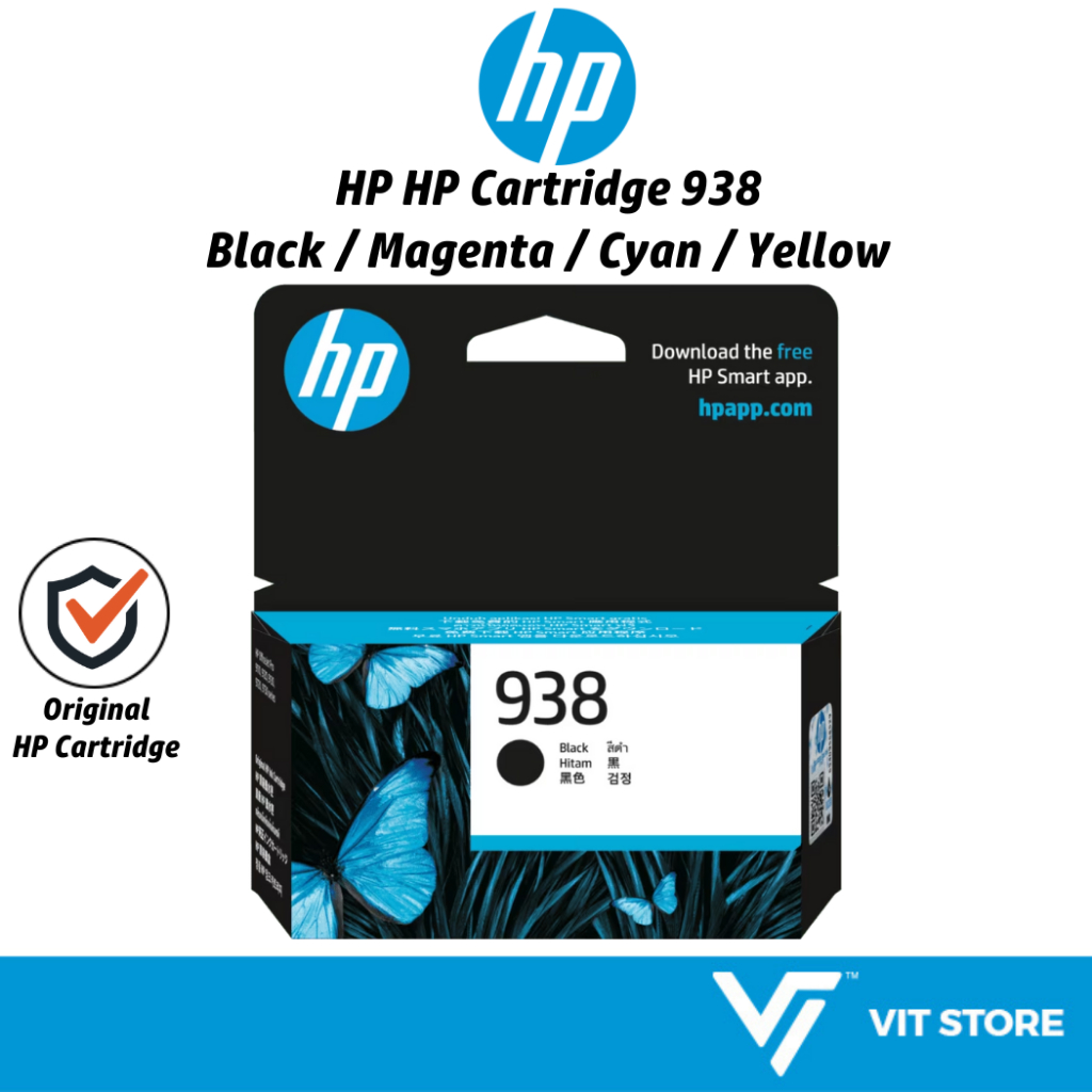 Kartrij HP 938 Hitam 4S6X8PA / Cyan 4S6X5PA / Magenta 4S6X6PA / Yellow ...