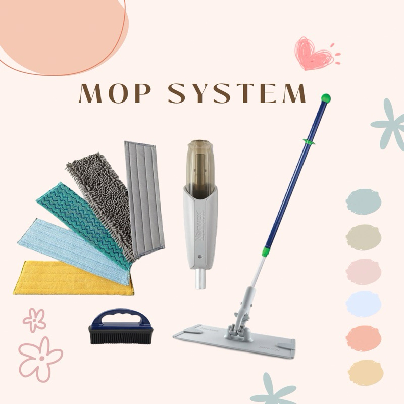 🎁 FREE GIFT 💝 Norwex Mop System Wet Tile Chenille Dry Super Trio Mop ...