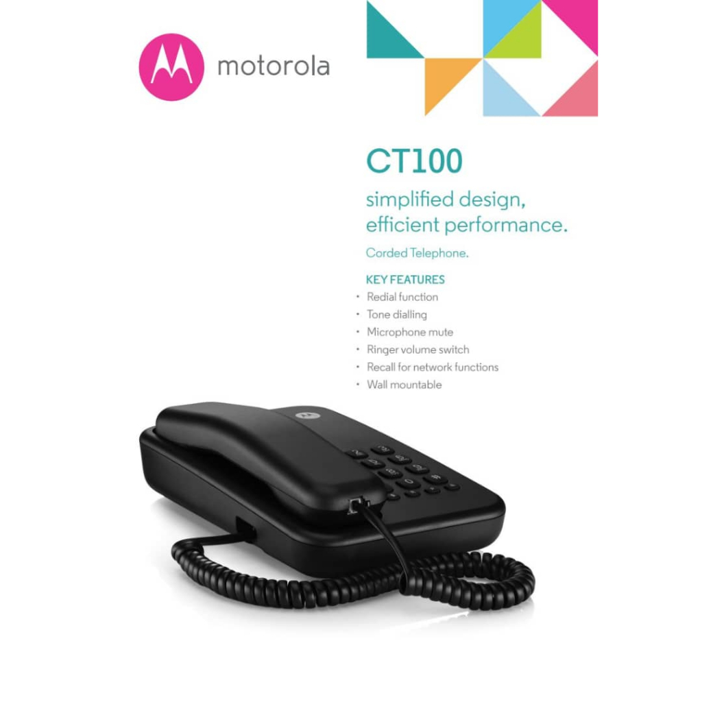 ️ Original Motorola Corded Landline Single Line Telephone CT100 Office ...