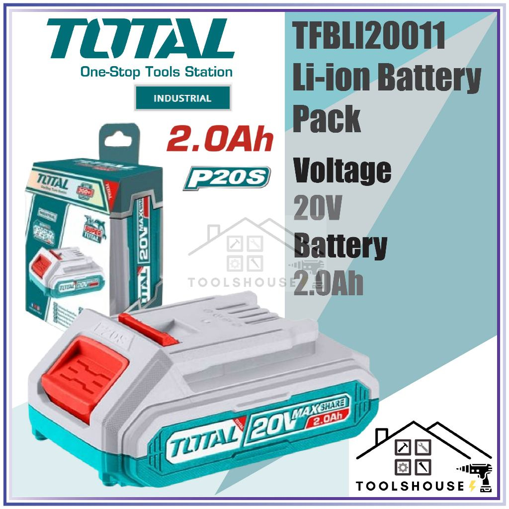 Total TFBLI20011 Lithium-Ion 20V (2.0Ah) Battery 电池 | Shopee Malaysia