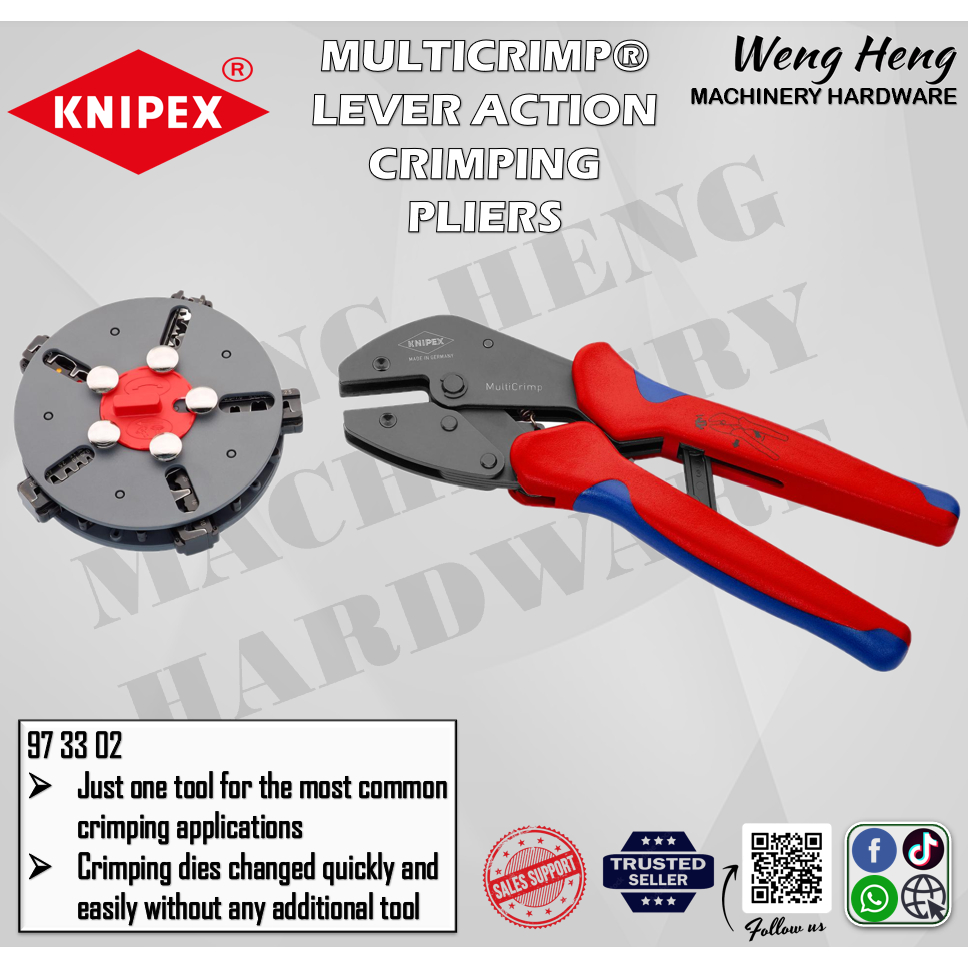 KNIPEX MultiCrimp® Lever Action Crimping Pliers with changer magazine ...
