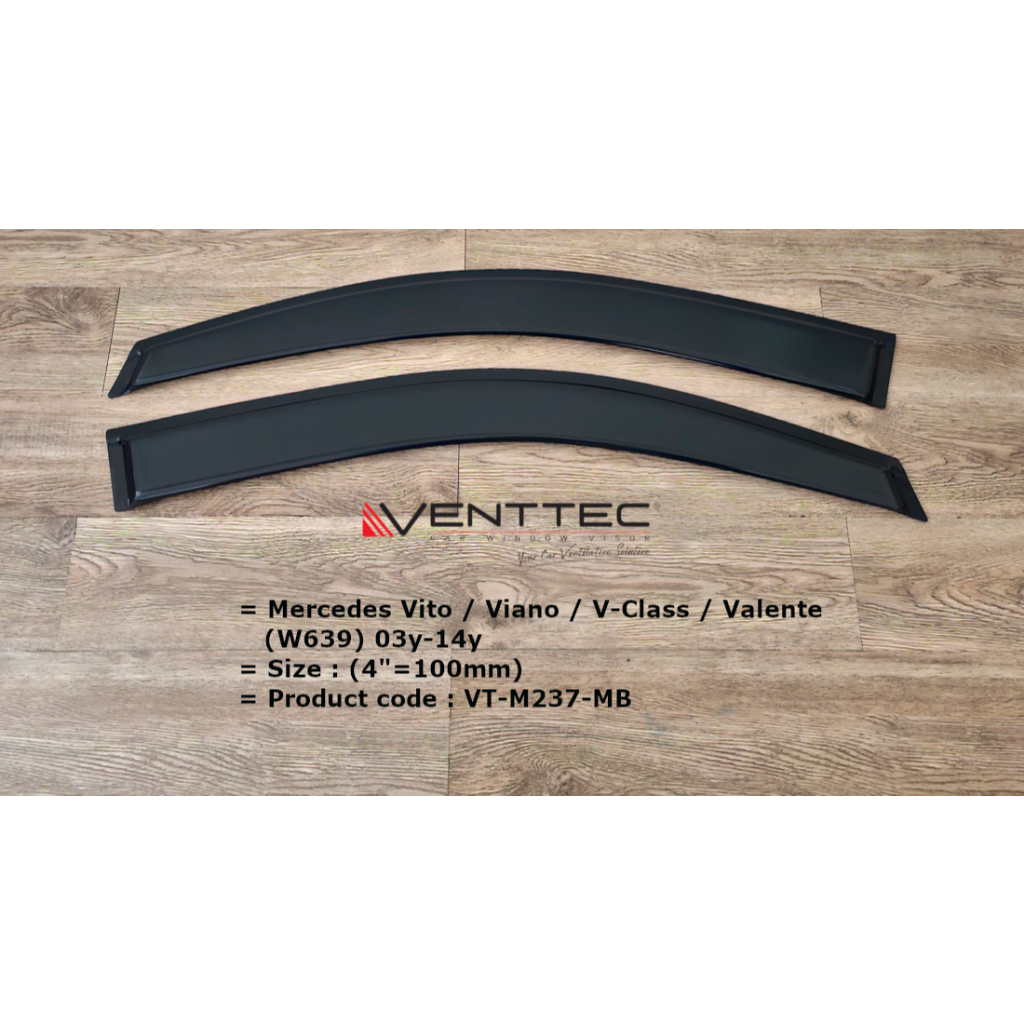 Mercedes Vito / Valente / Viano ( W639 ) 2003 - 2014 High Quality Venttec Door Visor (made in ...