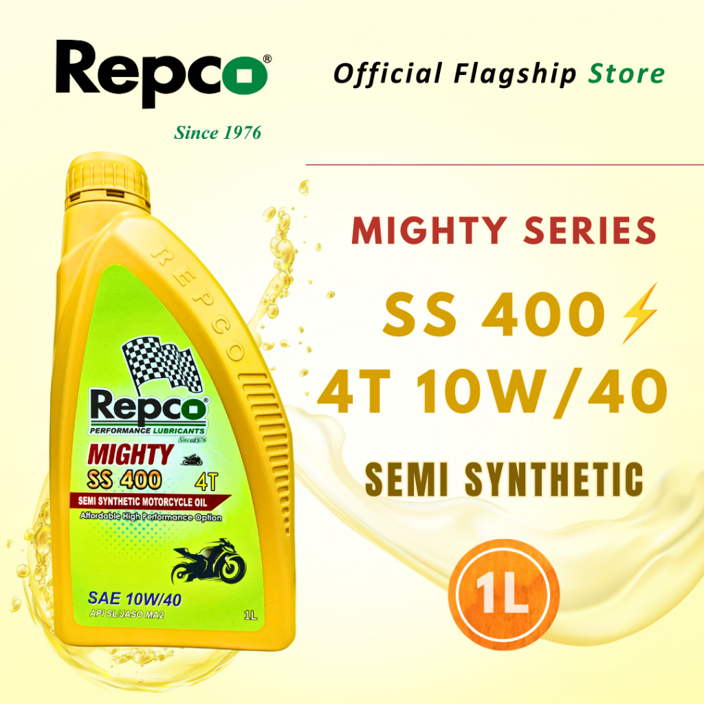 Repco® MIGHTY SS400 4T 10W/40 (1L) Semi Synthetic Motorcycle Engine Oil ...