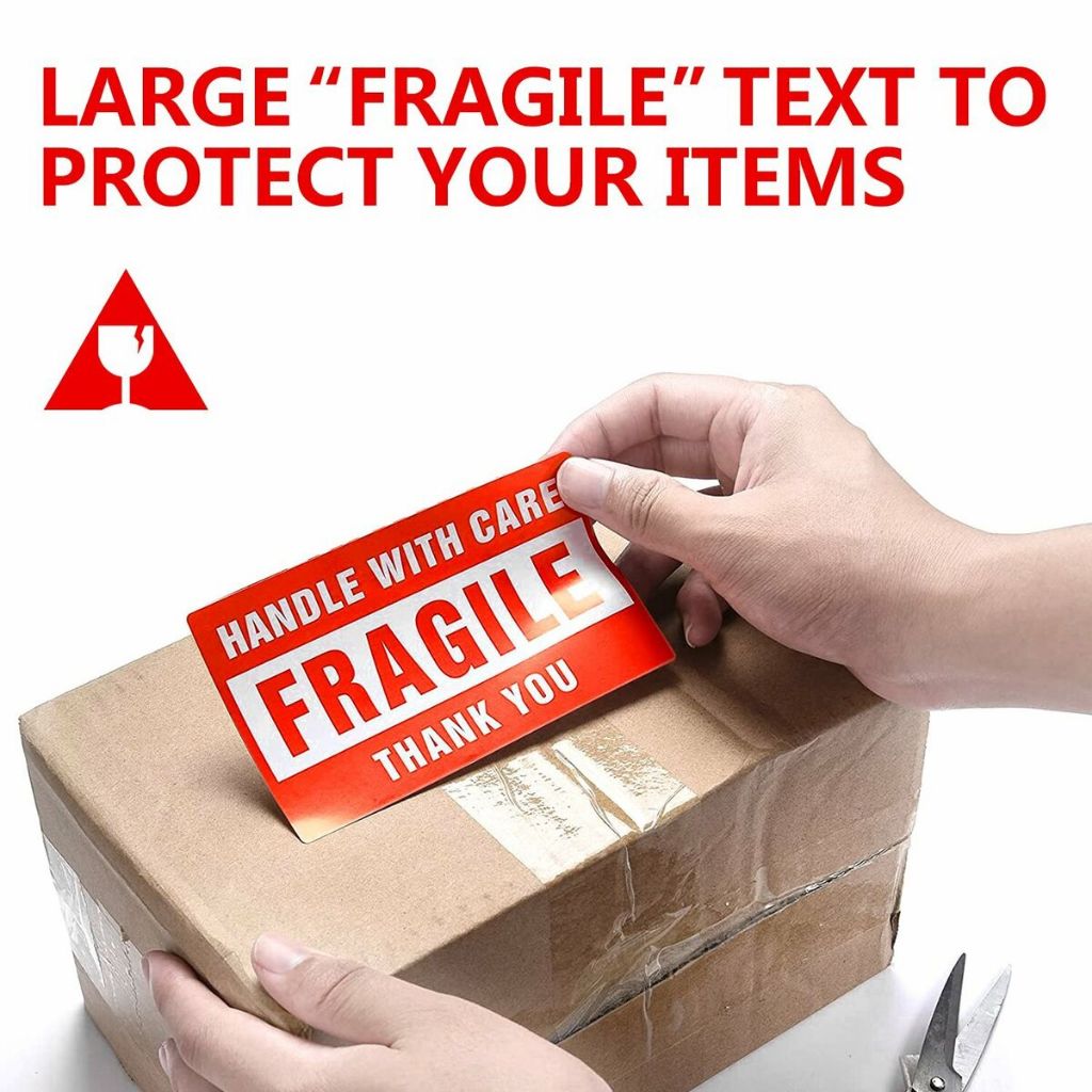 200 pcs Fragile Sticker Urgent Sticker Mudah Pecah Murah Warning Label ...