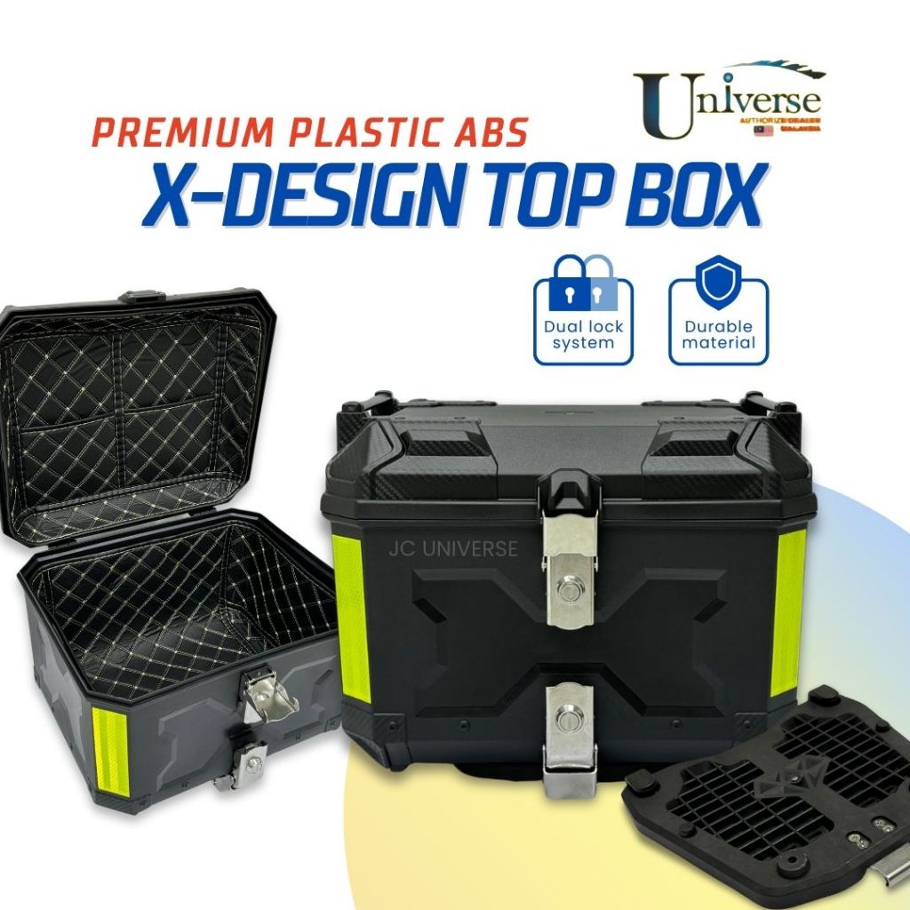 Motorcycle X Design Abs Top Box 45L Topbox Helmet with Double Safety ...