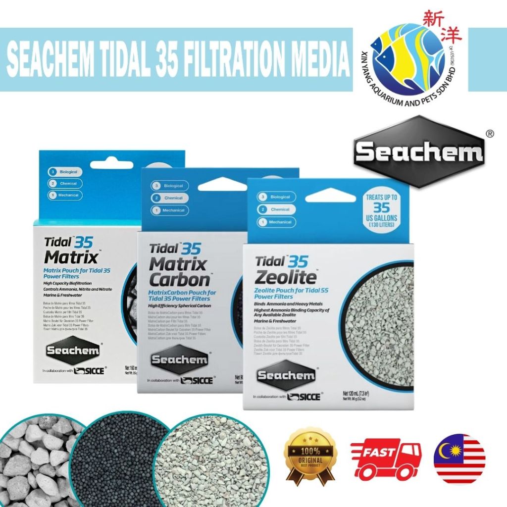 SEACHEM FILTRATION MEDIA FOR TIDAL 35 MATRIX, MATRIXCARBON, ZEOLITE ...