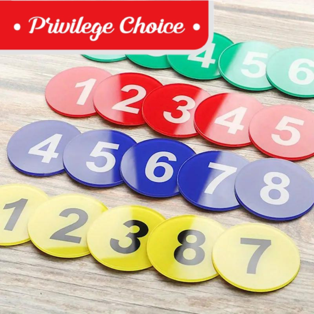 3091- Acrylic Number Sticker / Round Numbering Sticker / Pelekat Nombor ...
