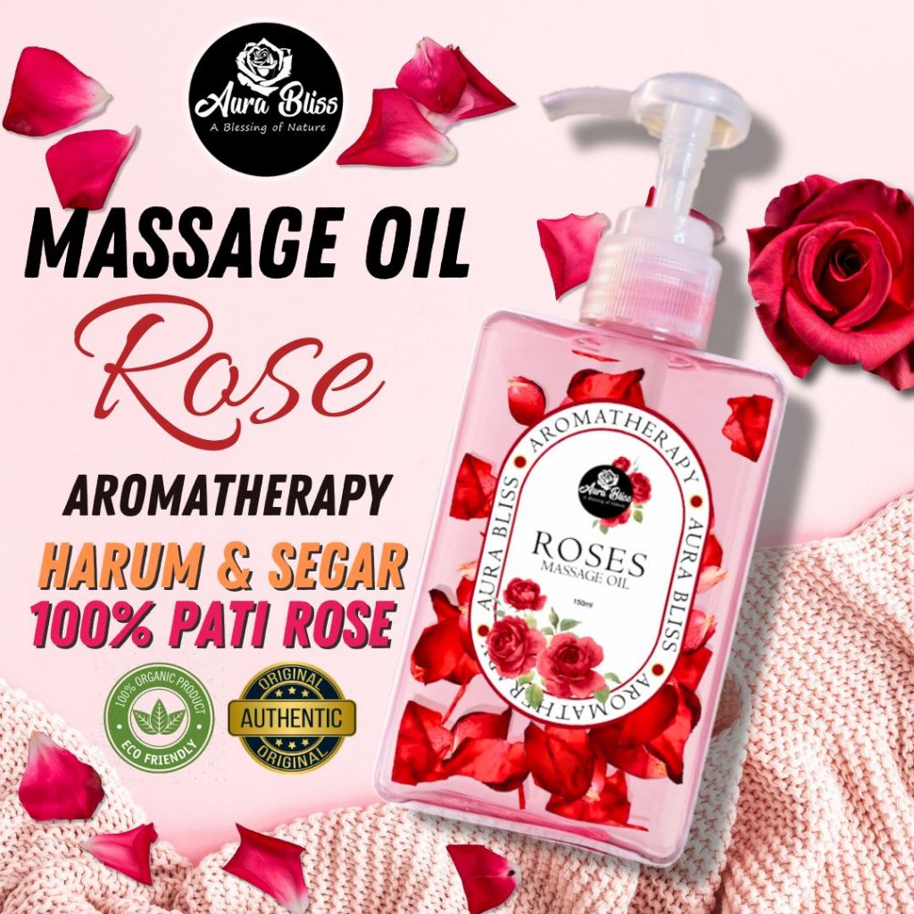 Minyak Urut Spa Rose 150ML by Aura Bliss. Dengan Khasiat Rose dan ...