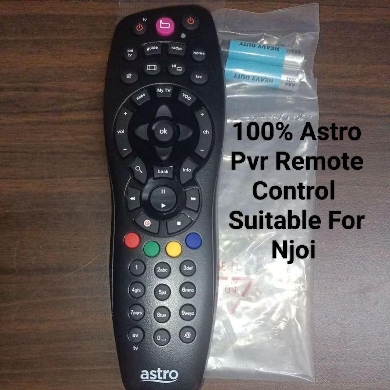 100% Original Astro Remote Control PVR Free 2x Batteries（Ready Stock ...