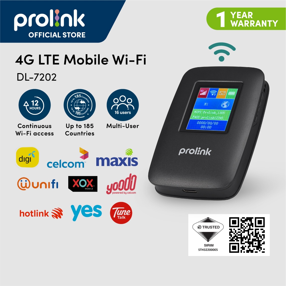[2024 NEW] Prolink Upgraded 4G LTE Mobile WiFi LED Screen | Supports 5G ...