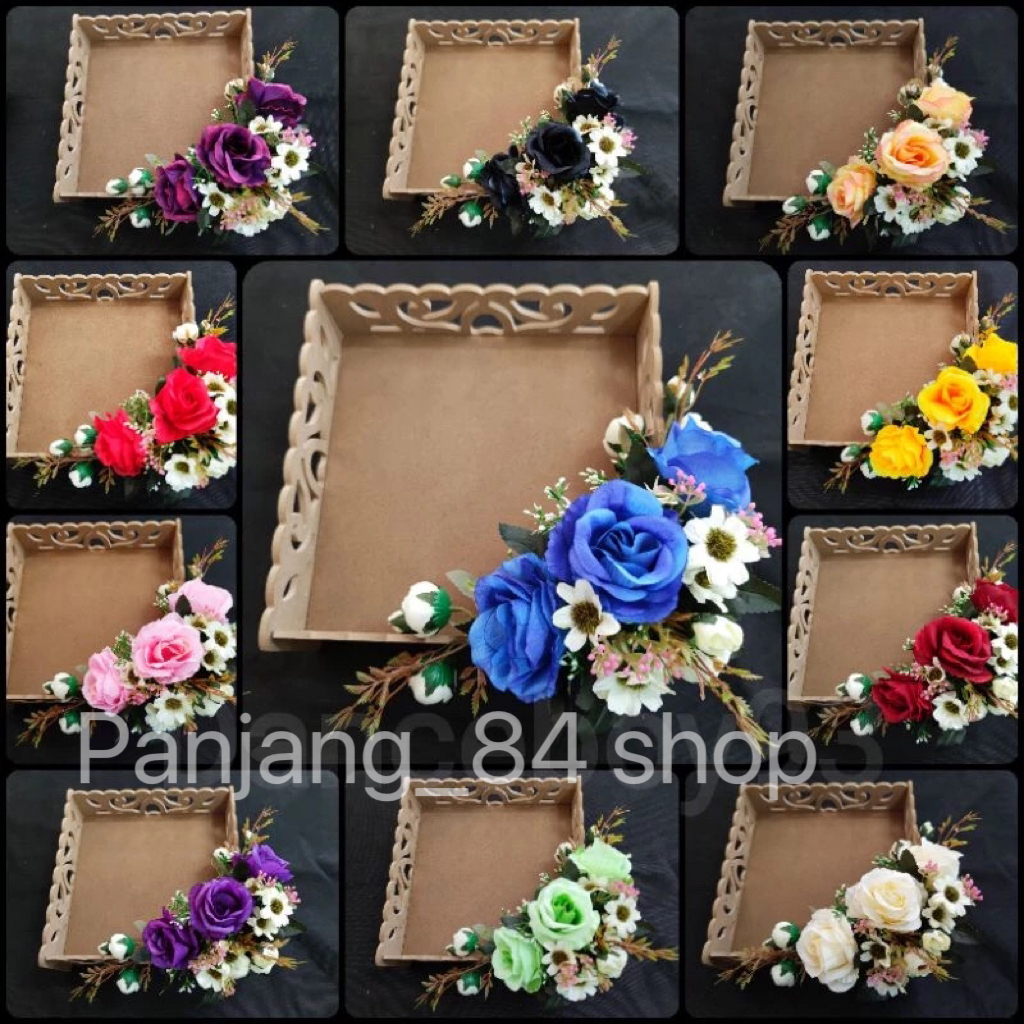 Dulang Hantaran Siap Gubah Bunga Sekali/Dulang Pallet Siap Gubah/ Mas ...