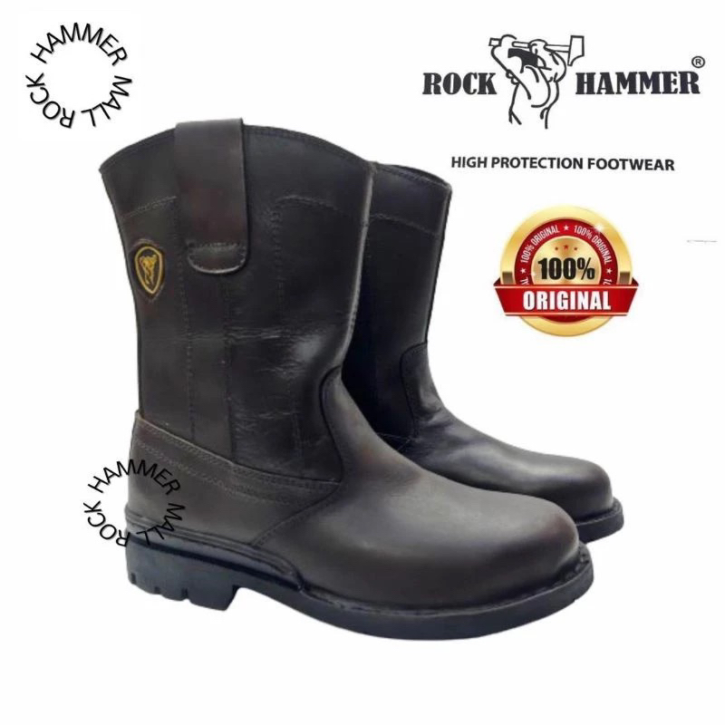 Original New design 2024 Rock Hammer Safety Boot High Cut Leather ...