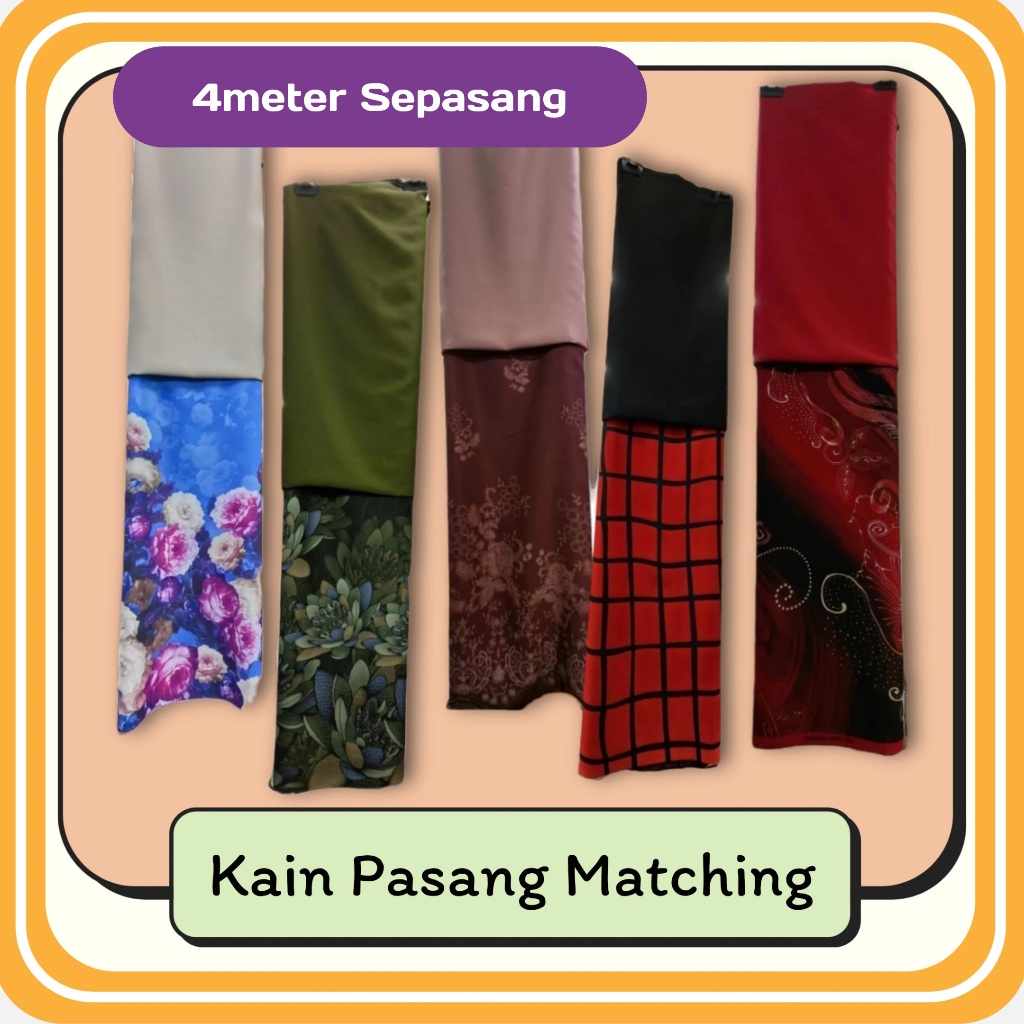KAIN PASANG MATCHING (4METER) | Shopee Malaysia